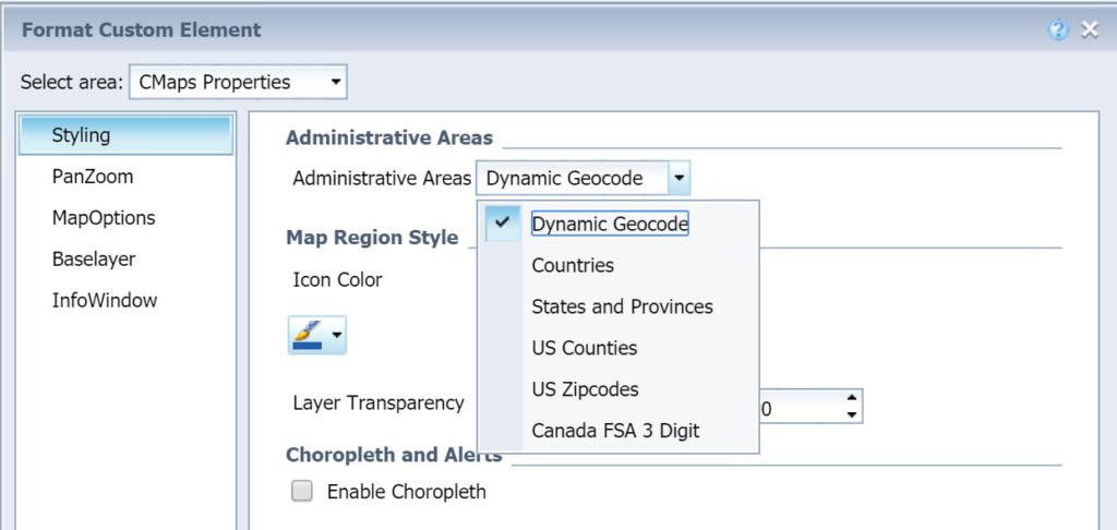 Create a Region Map in SAP Web Intelligence | CMaps Analytics Connect